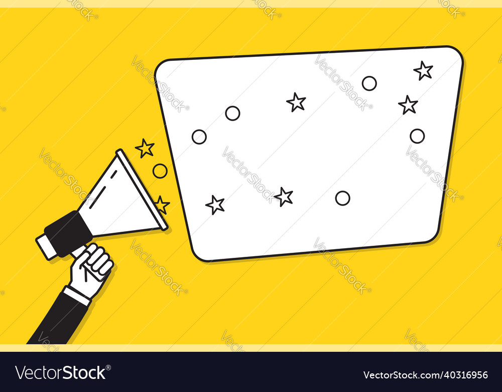 Megaphones with banner Royalty Free Vector Image