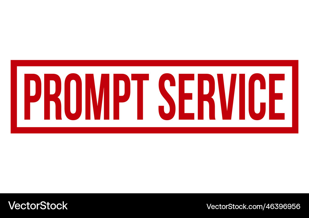 Prompt service rubber stamp seal Royalty Free Vector Image