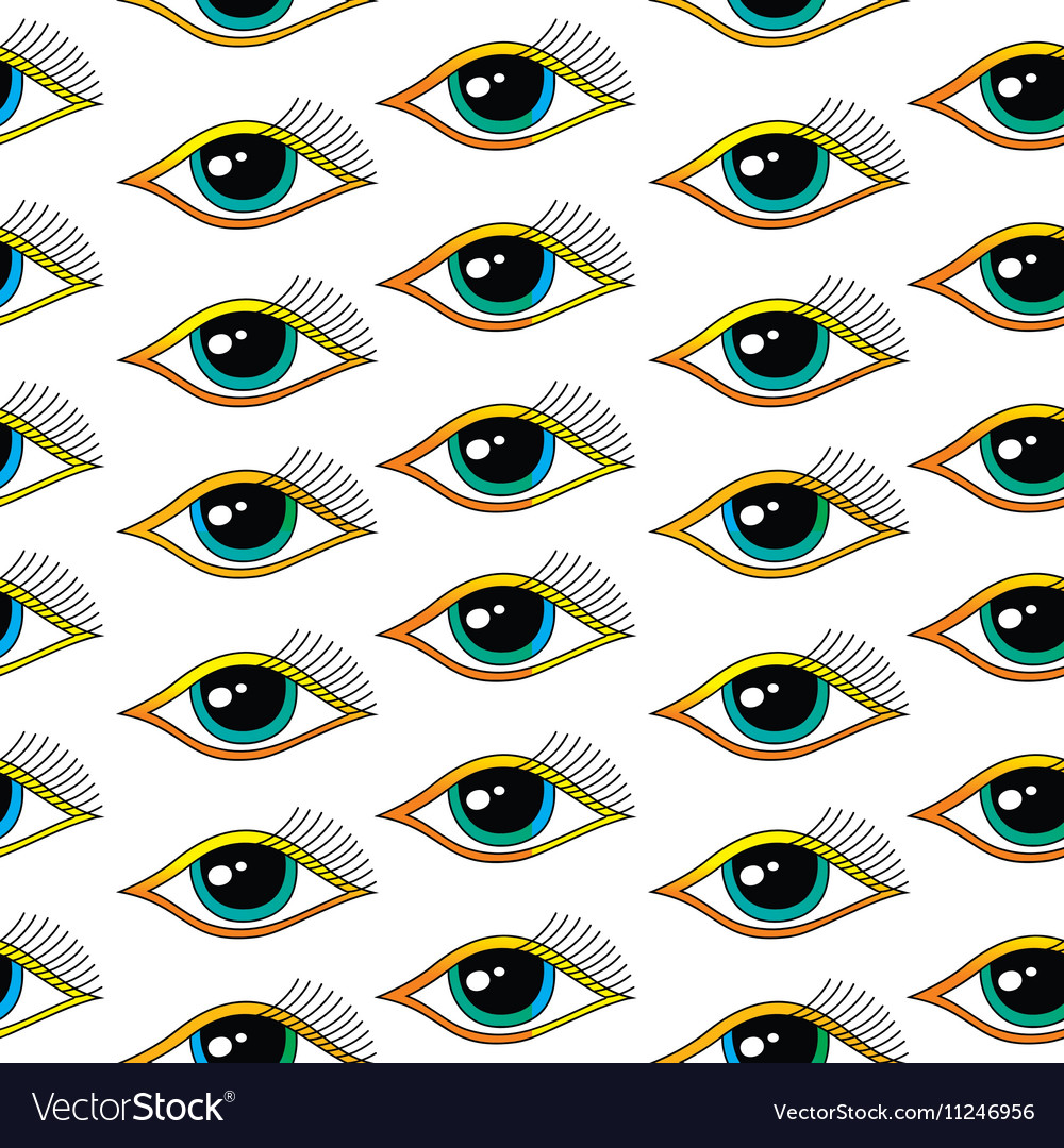 Seamless one eye pattern Royalty Free Vector Image