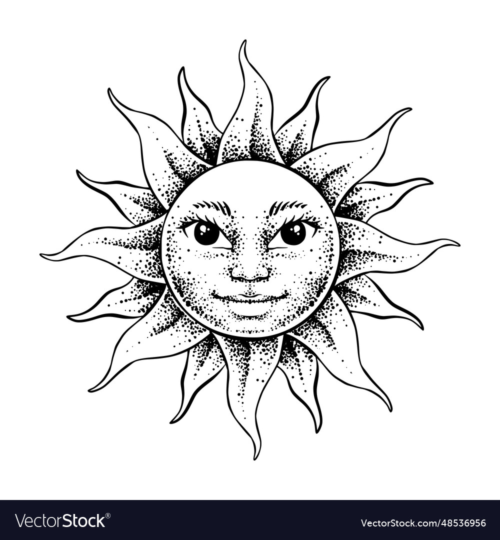 Sun face icon Royalty Free Vector Image - VectorStock Sun face icon Royalty Free Vector Image - VectorStock
