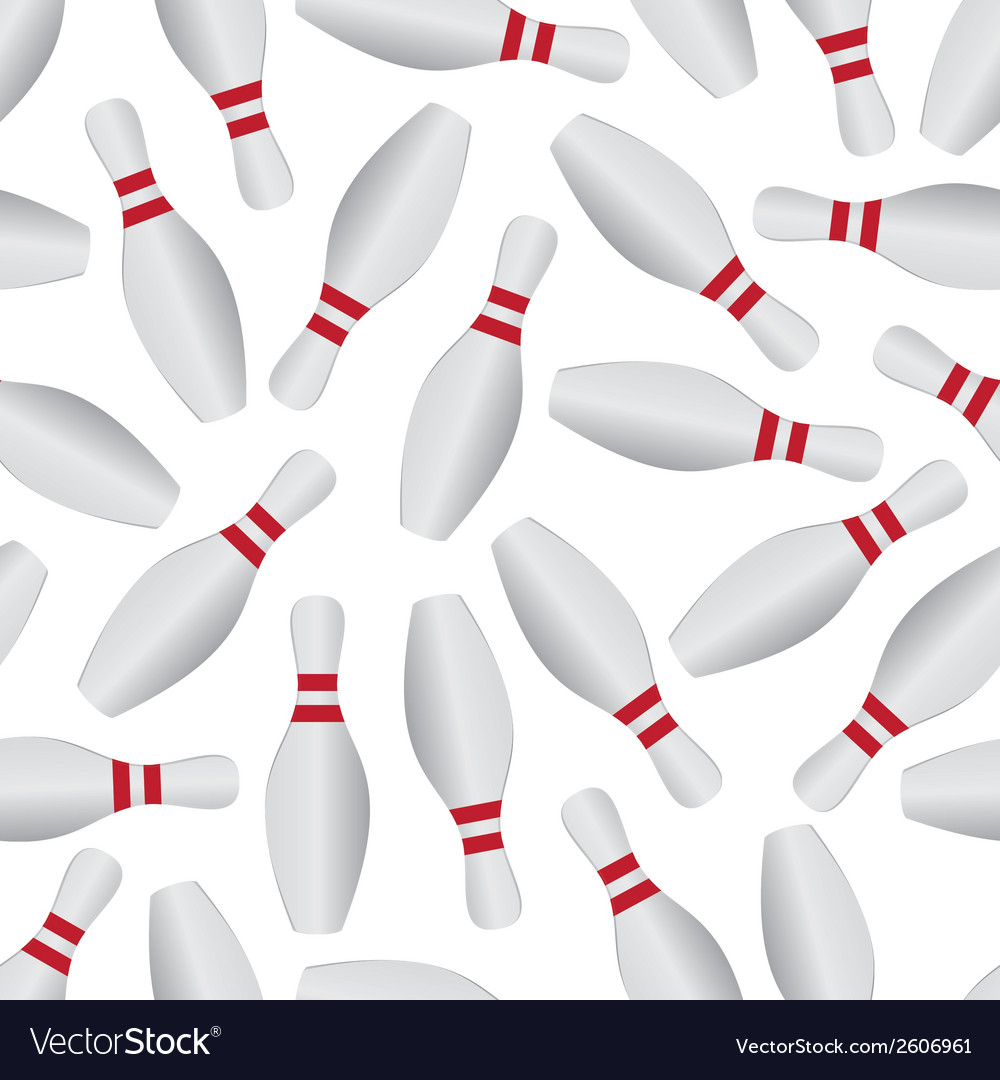 Bowling Pins Pattern Royalty Free Vector Image