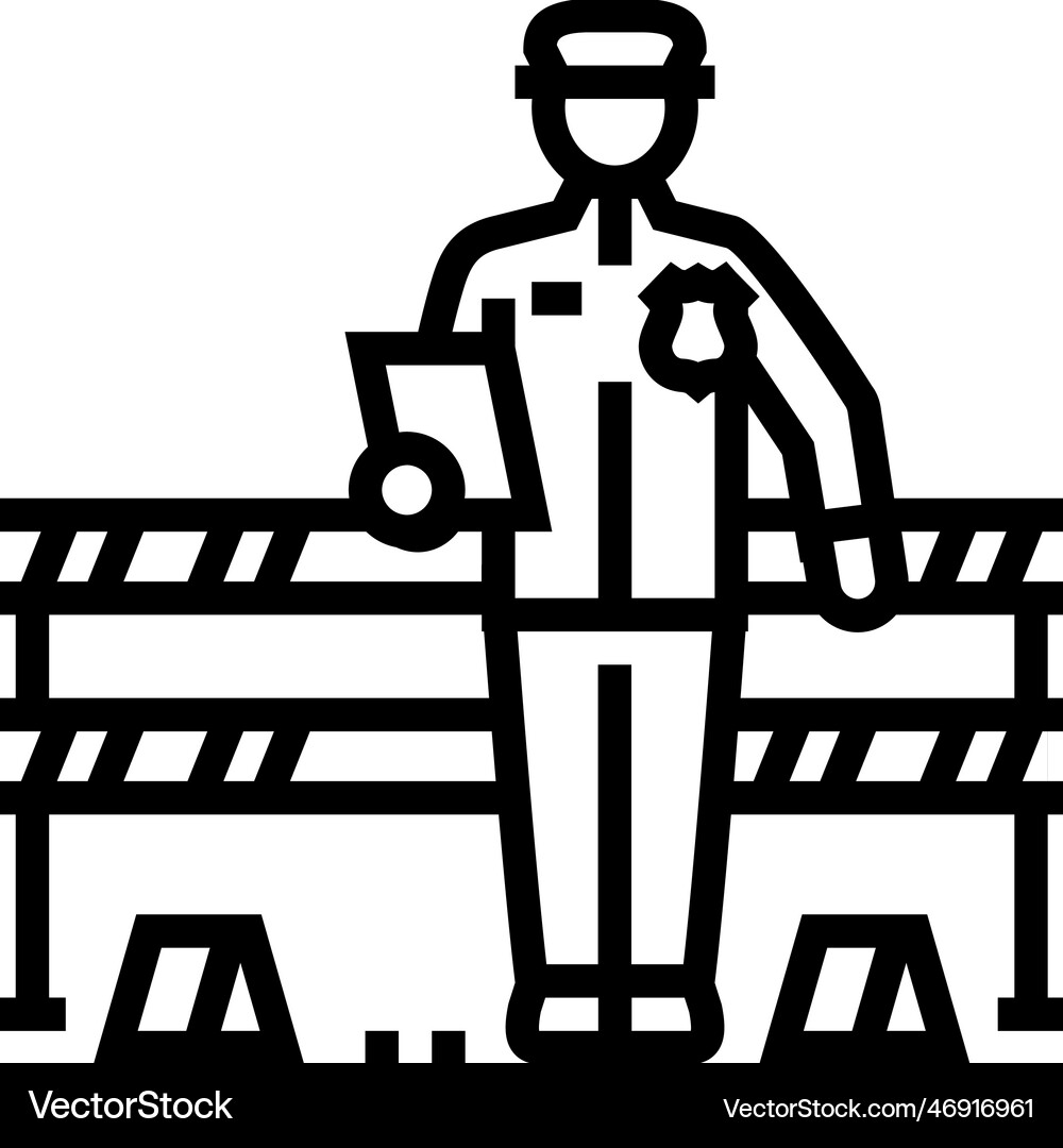 Criminal investigation line icon Royalty Free Vector Image