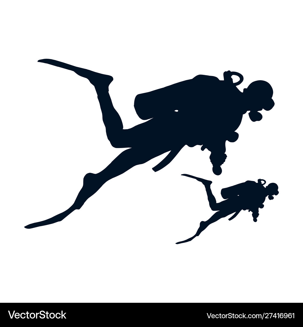 Diver icon in two color design style icon Vector Image