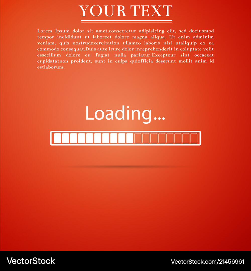 Loading icon isolated on orange background Vector Image