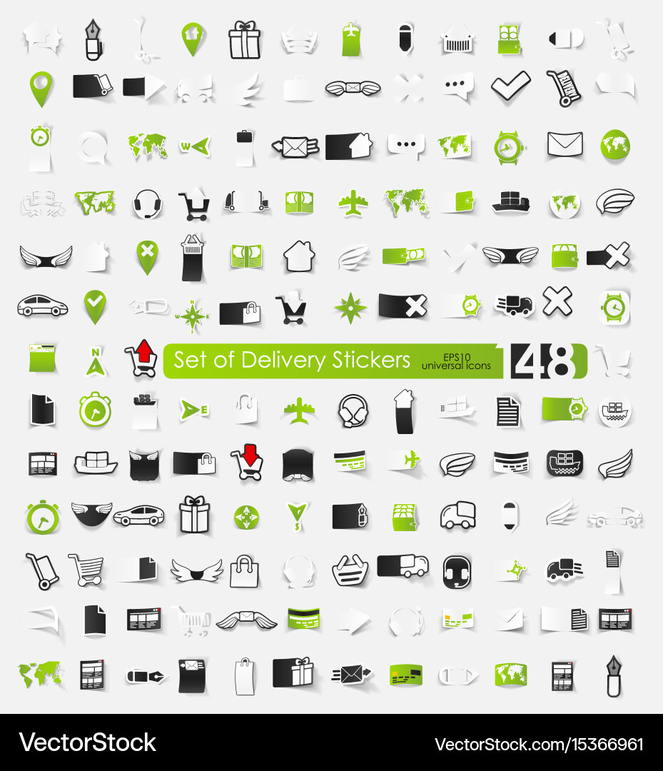 Set of delivery stickers Royalty Free Vector Image