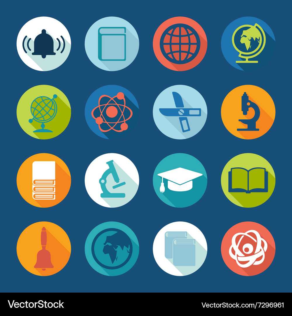 Set of education icons Royalty Free Vector Image