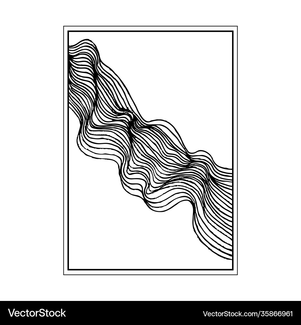 Simple line art for home decoration Royalty Free Vector