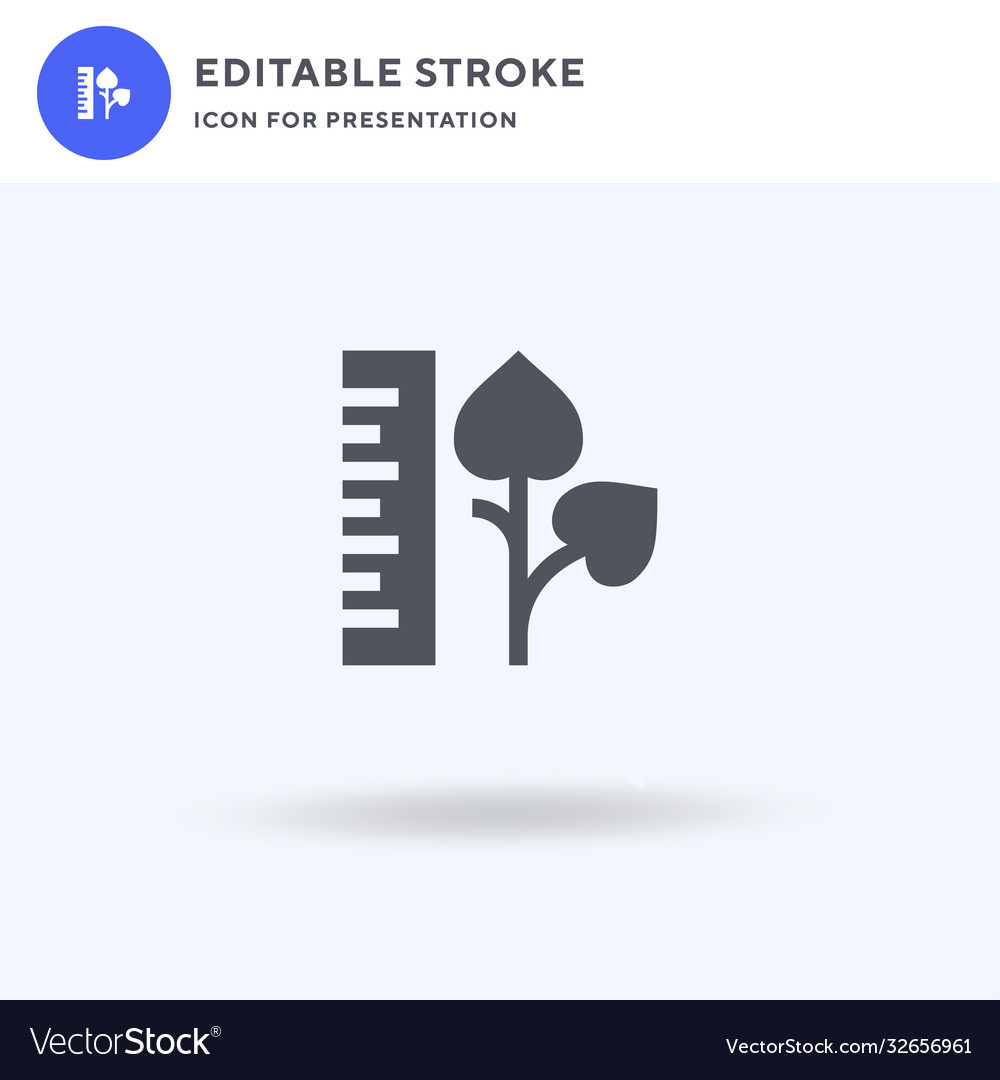 Size icon filled flat sign solid Royalty Free Vector Image