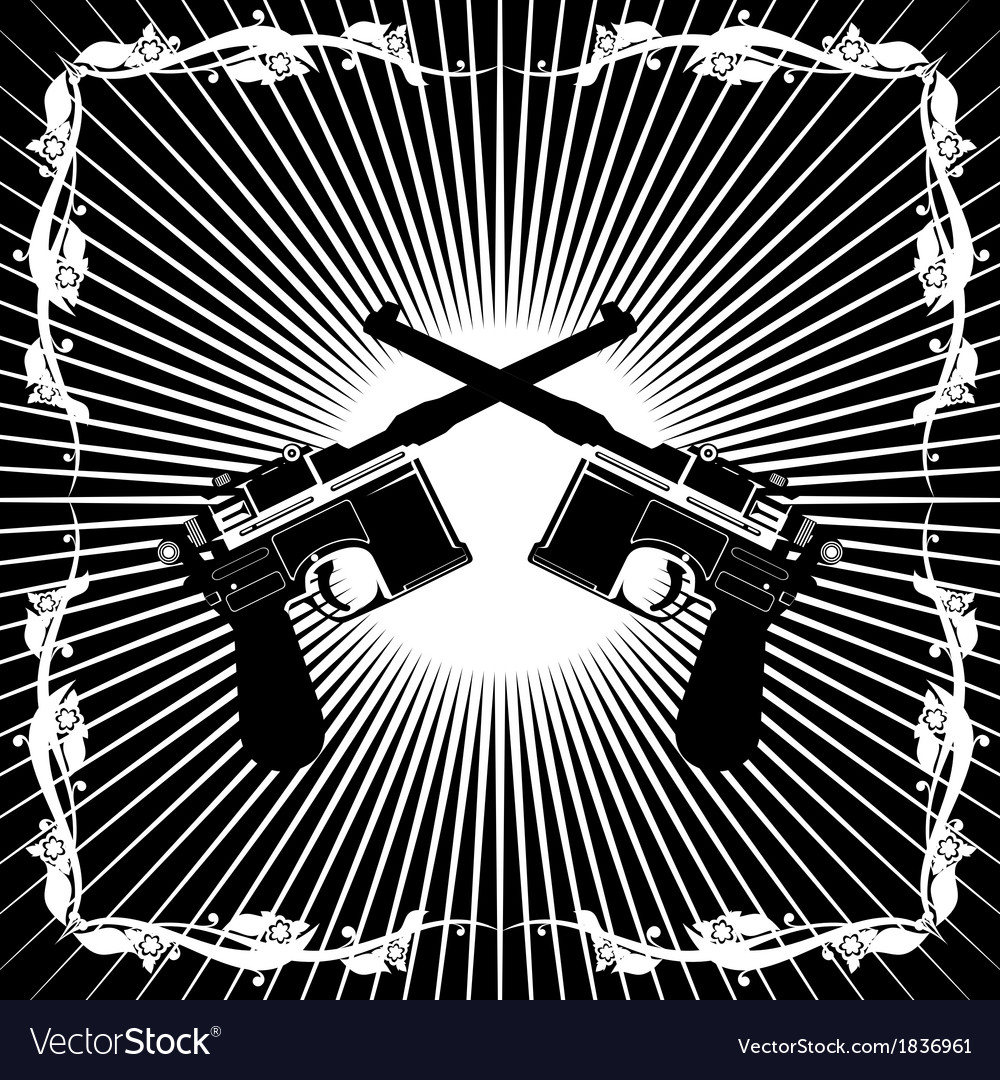 Two mauser Royalty Free Vector Image - VectorStock