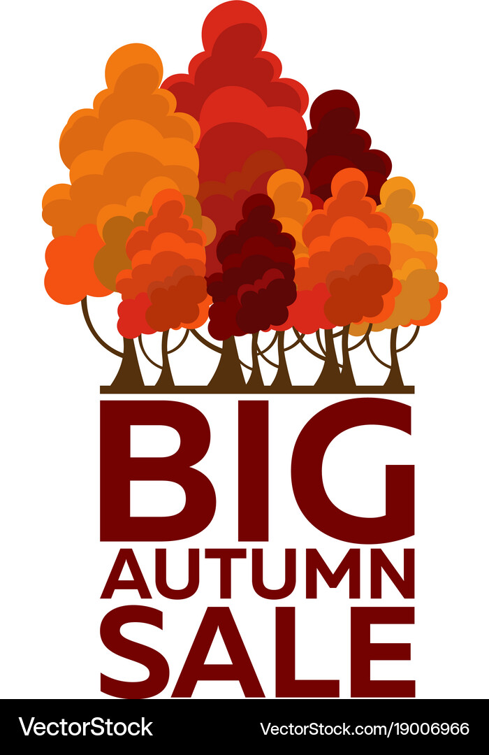 Autumn trees logo big sale Royalty Free Vector Image