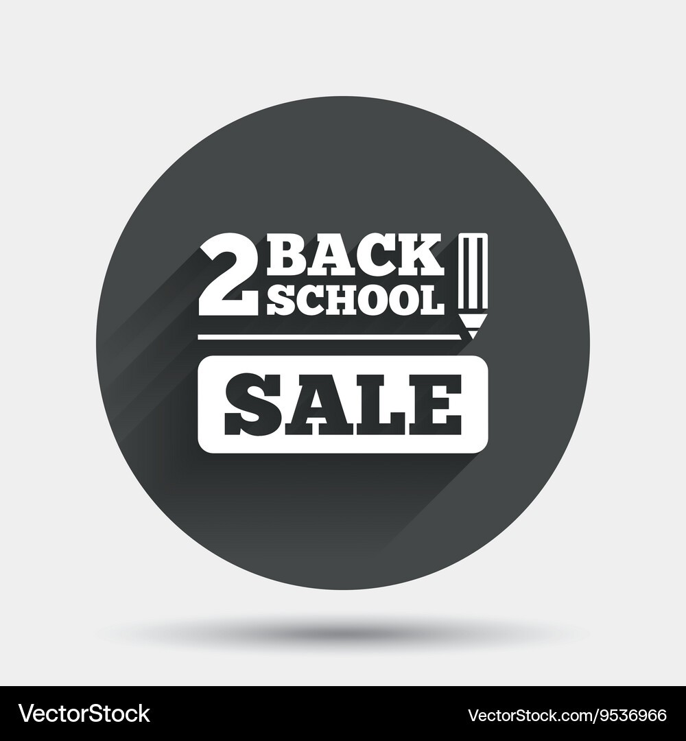 Back to school sign icon 2 symbol Royalty Free Vector Image