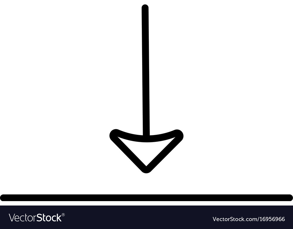 Bottom alignment icon Royalty Free Vector Image