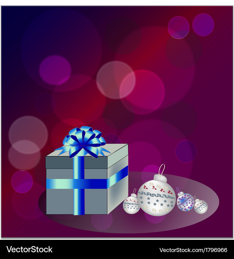 Box and spheres for a fir tree2 Royalty Free Vector Image