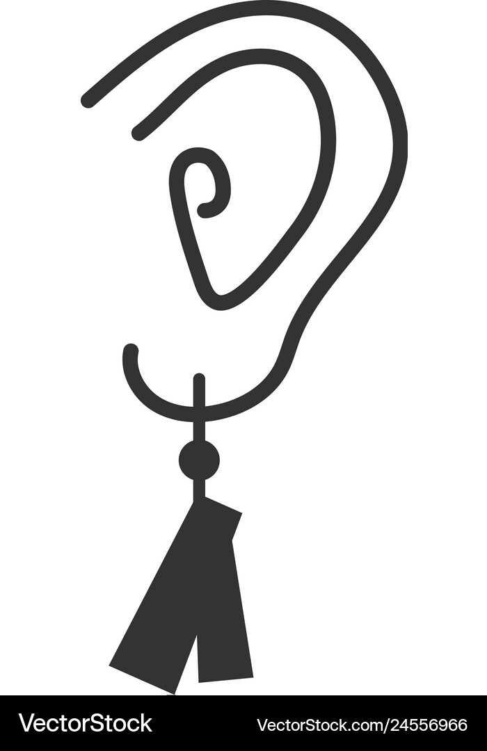Earring graphic design template Royalty Free Vector Image