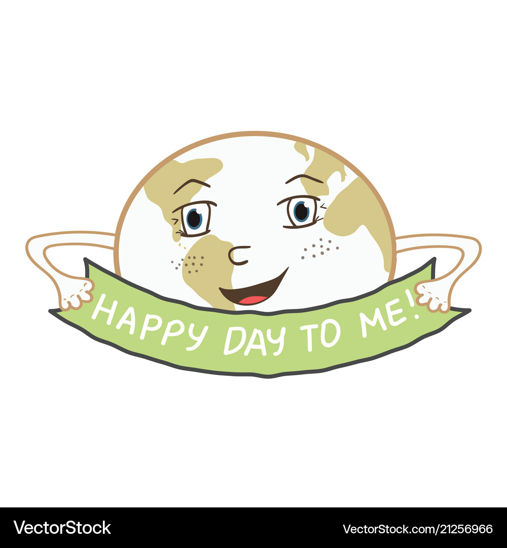 Earth day cartoon hand drawn Royalty Free Vector Image