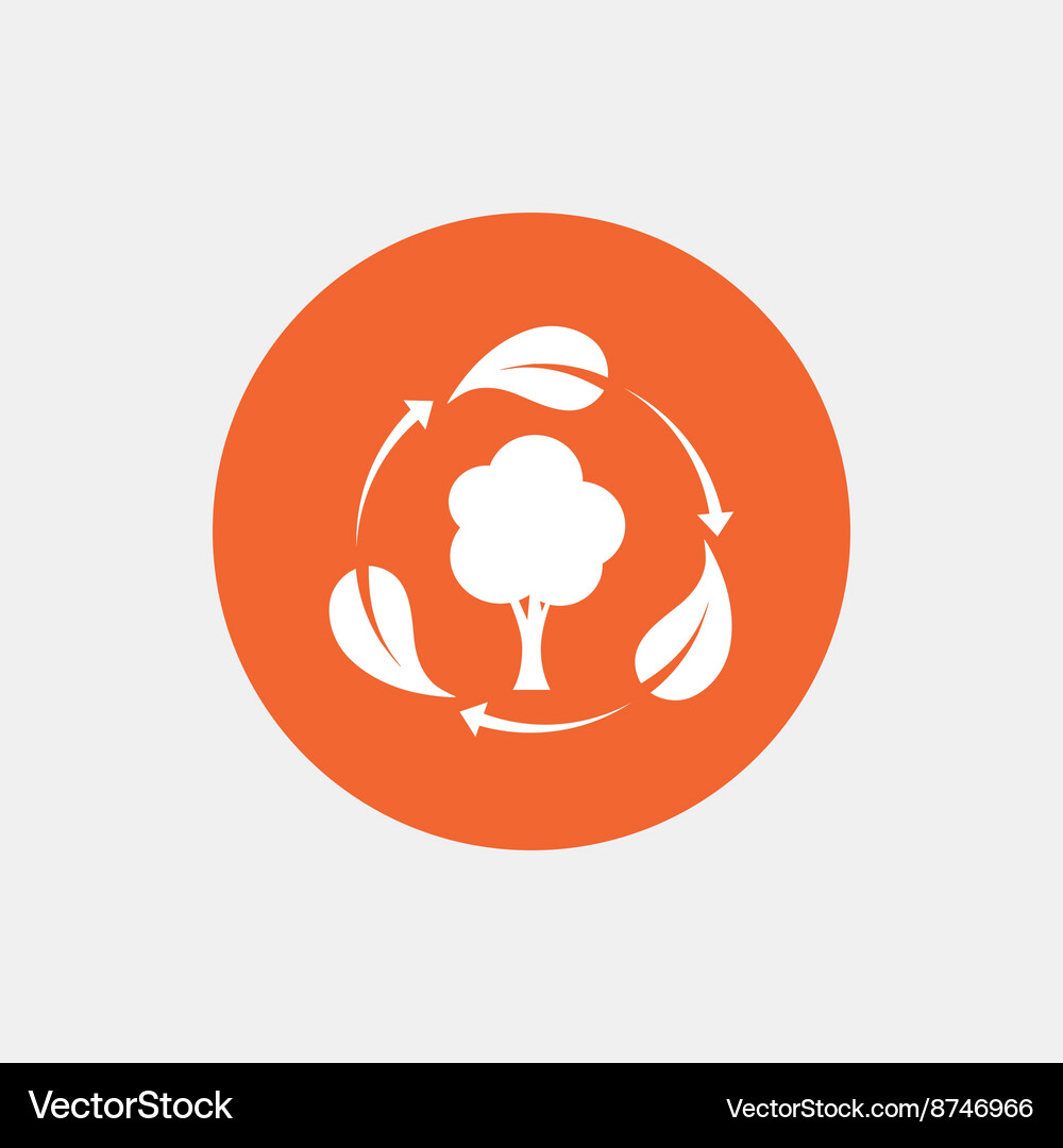 Fresh air sign icon forest tree with leaves Vector Image