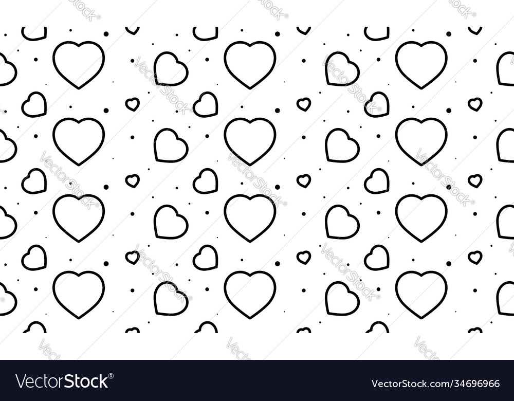 Hearts symbol seamless pattern geometric seamless Vector Image