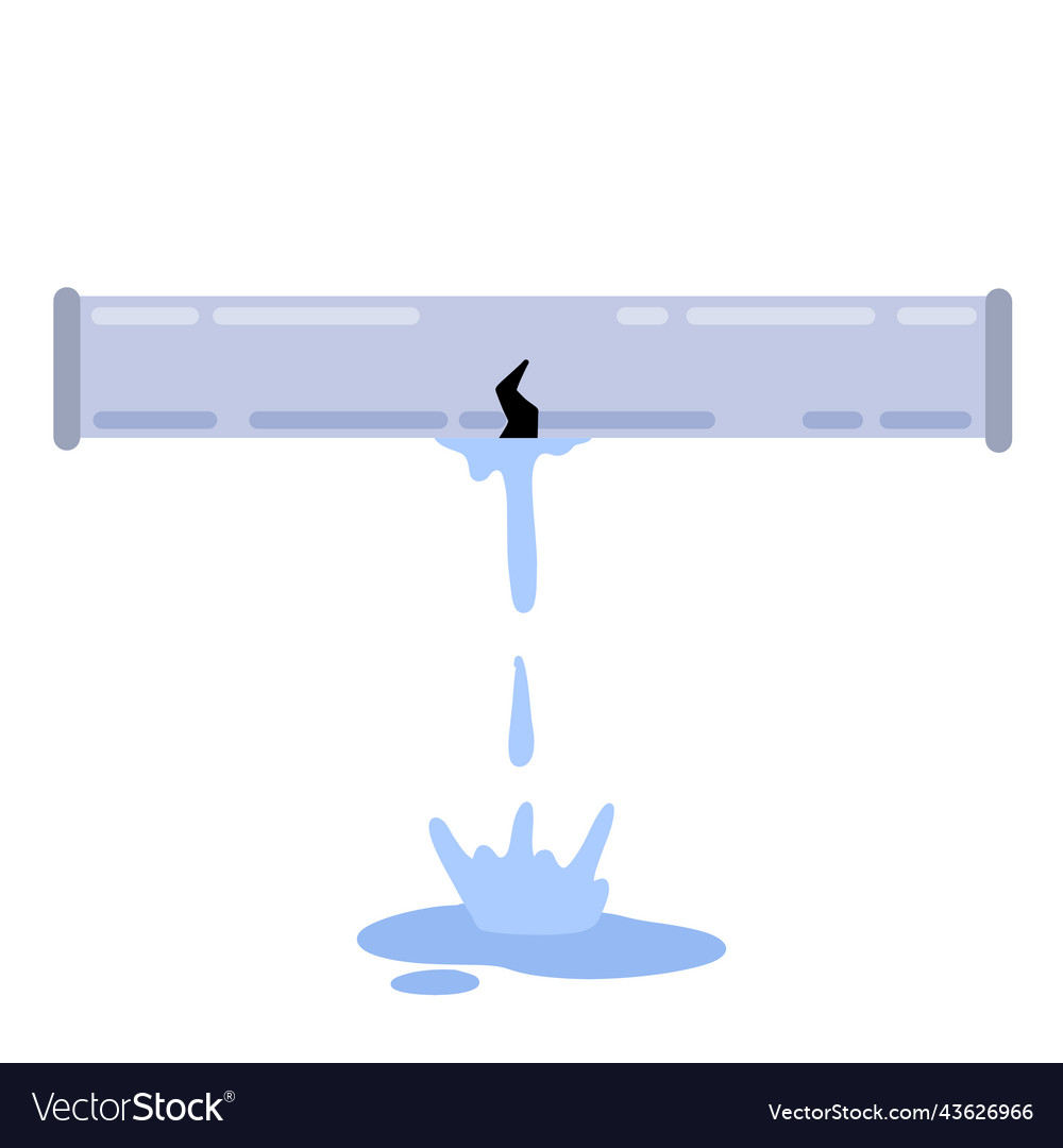Leak in water pipe plumber service Royalty Free Vector Image Leak in water pipe plumber service Royalty Free Vector Image