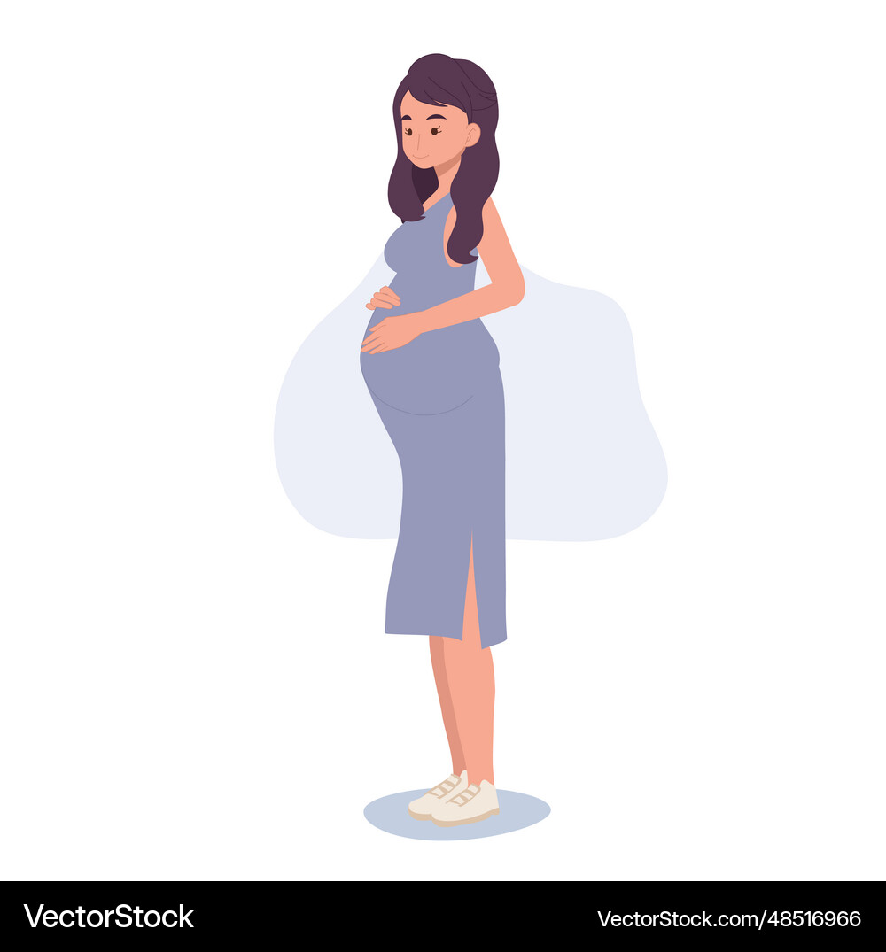 Pregnancy concept expecting mothers love Vector Image