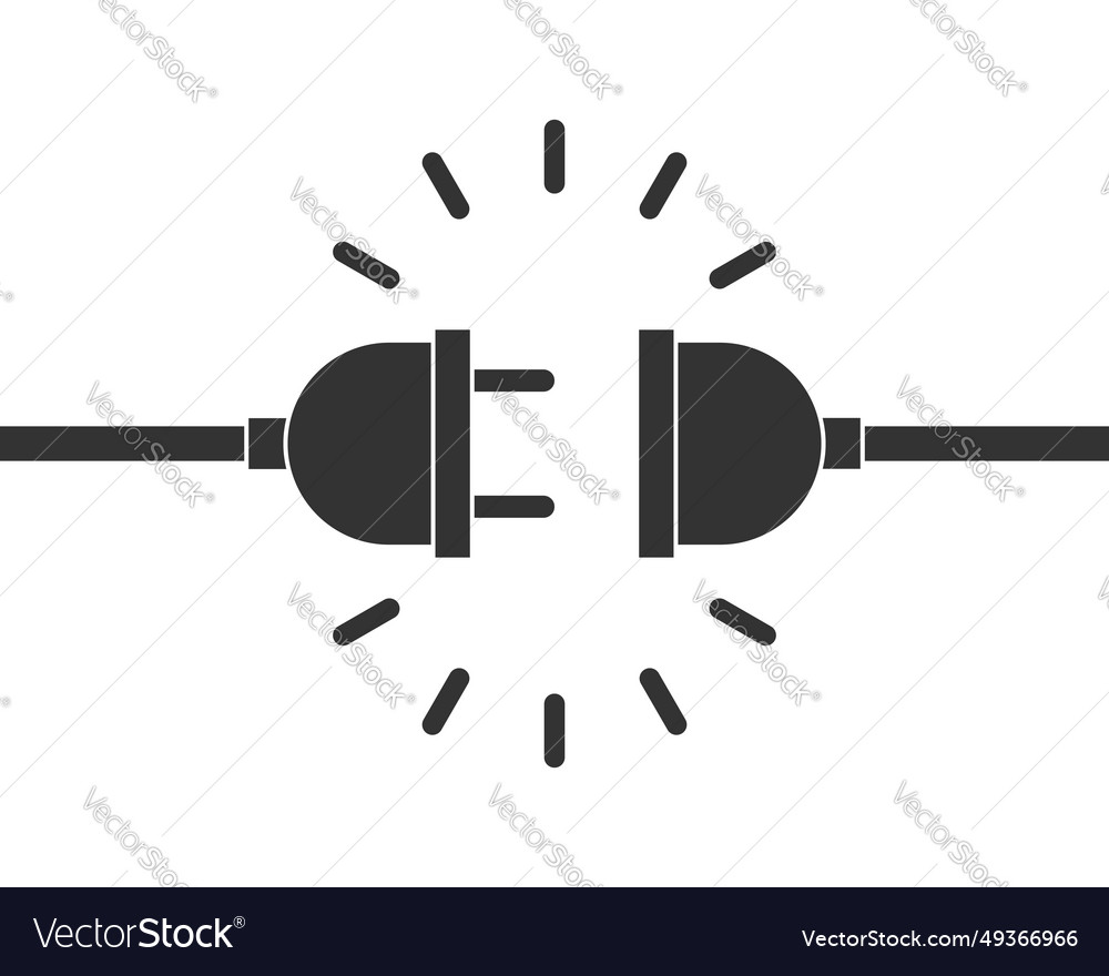 Socket And Plug Royalty Free Vector Image Vectorstock