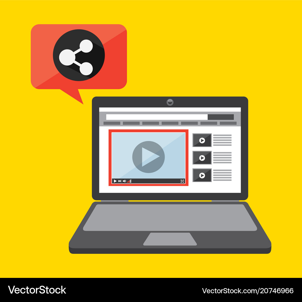Video marketing design Royalty Free Vector Image