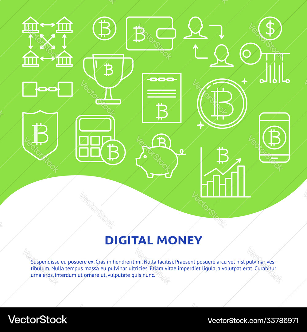 Alternative money poster with place for text Vector Image
