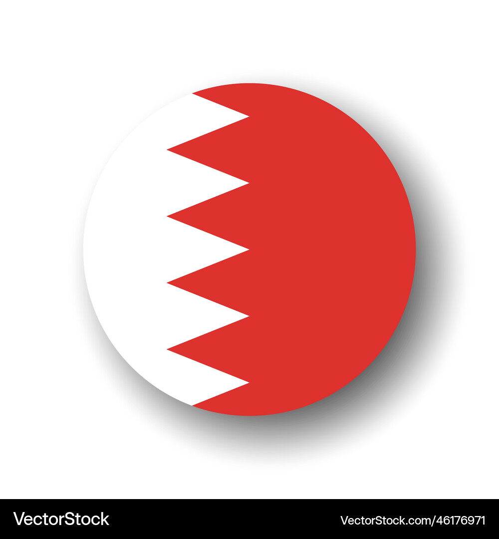 Circle flag of bahrain Royalty Free Vector Image