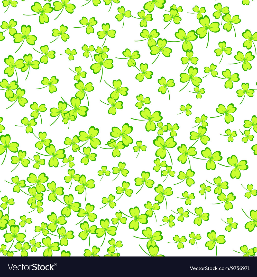 Clover leaves seamless pattern Royalty Free Vector Image