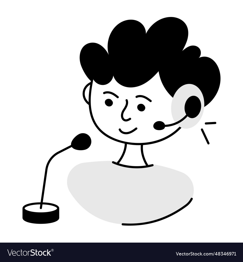 Commentator Royalty Free Vector Image - VectorStock