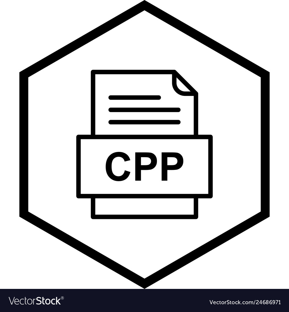 Cpp file document icon Royalty Free Vector Image