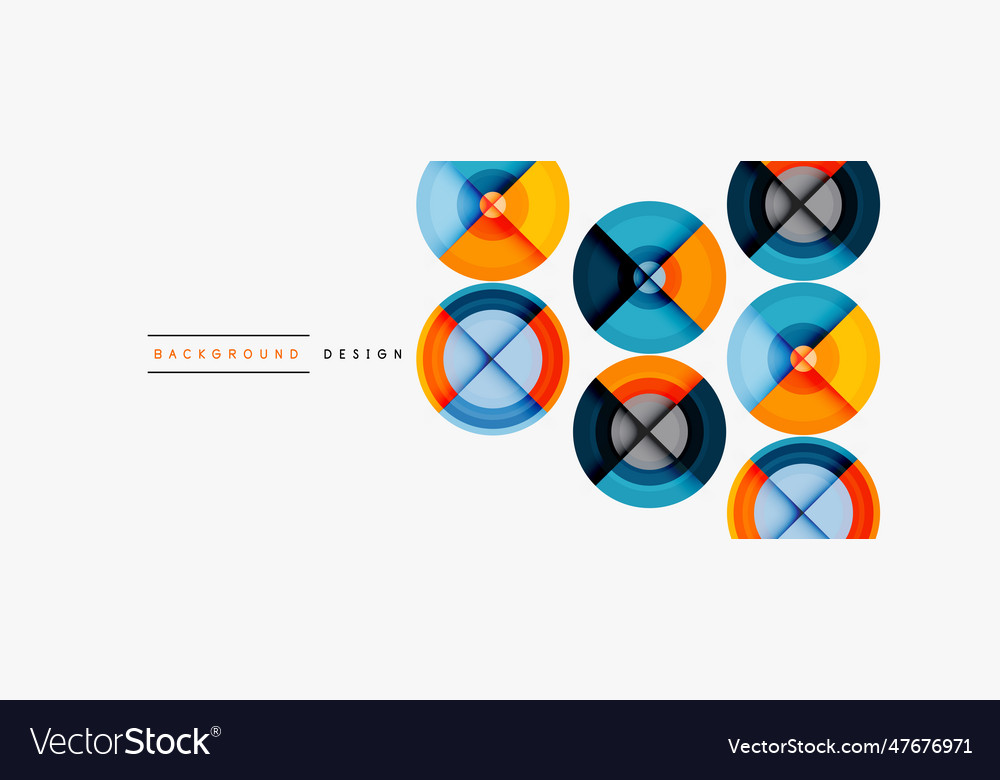 Creative circle geometric abstract background Vector Image