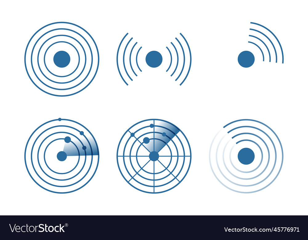 Radar screen background sonar Royalty Free Vector Image