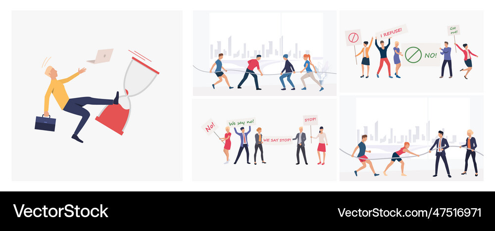 Set of public events Royalty Free Vector Image