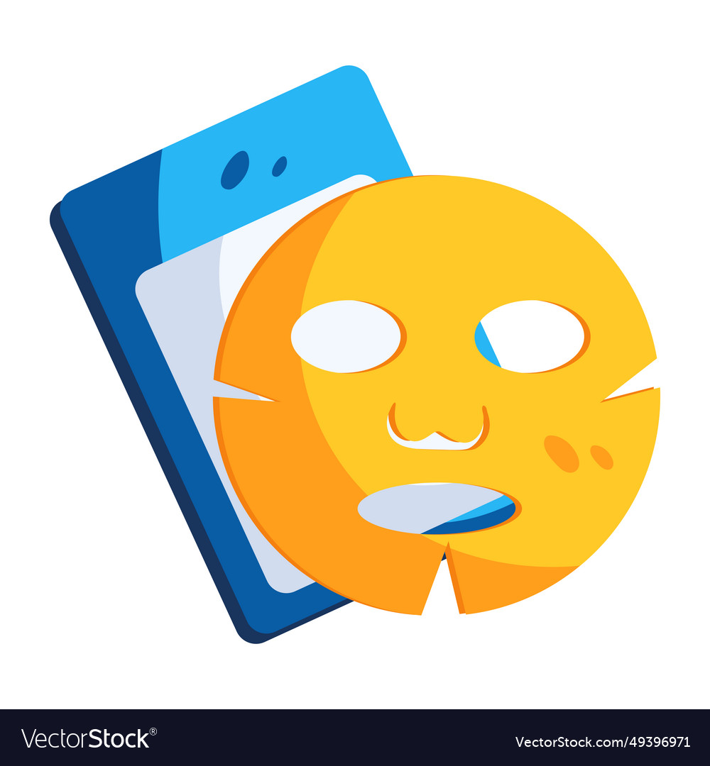 Sheet mask Royalty Free Vector Image - VectorStock