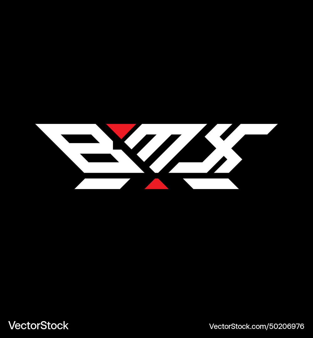 Bmx letter logo design simple and modern Vector Image