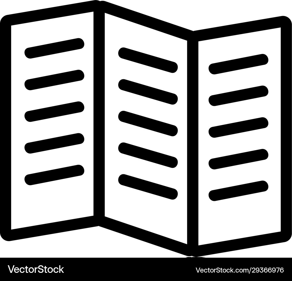 Booklet icon isolated contour symbol Royalty Free Vector