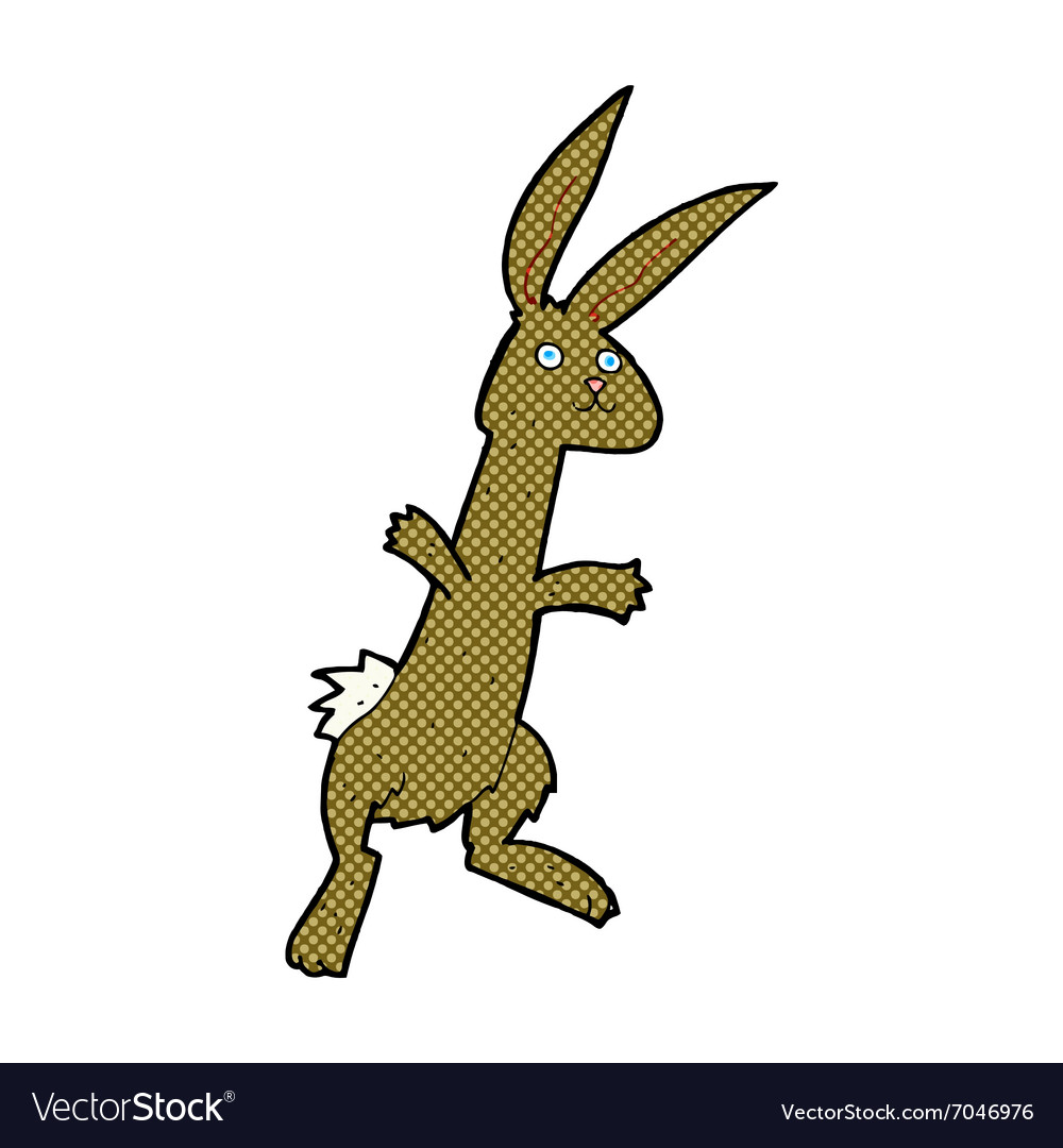 Comic cartoon rabbit Royalty Free Vector Image