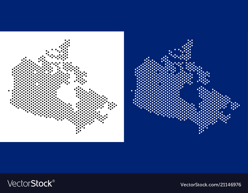 Dot canada map Royalty Free Vector Image - VectorStock