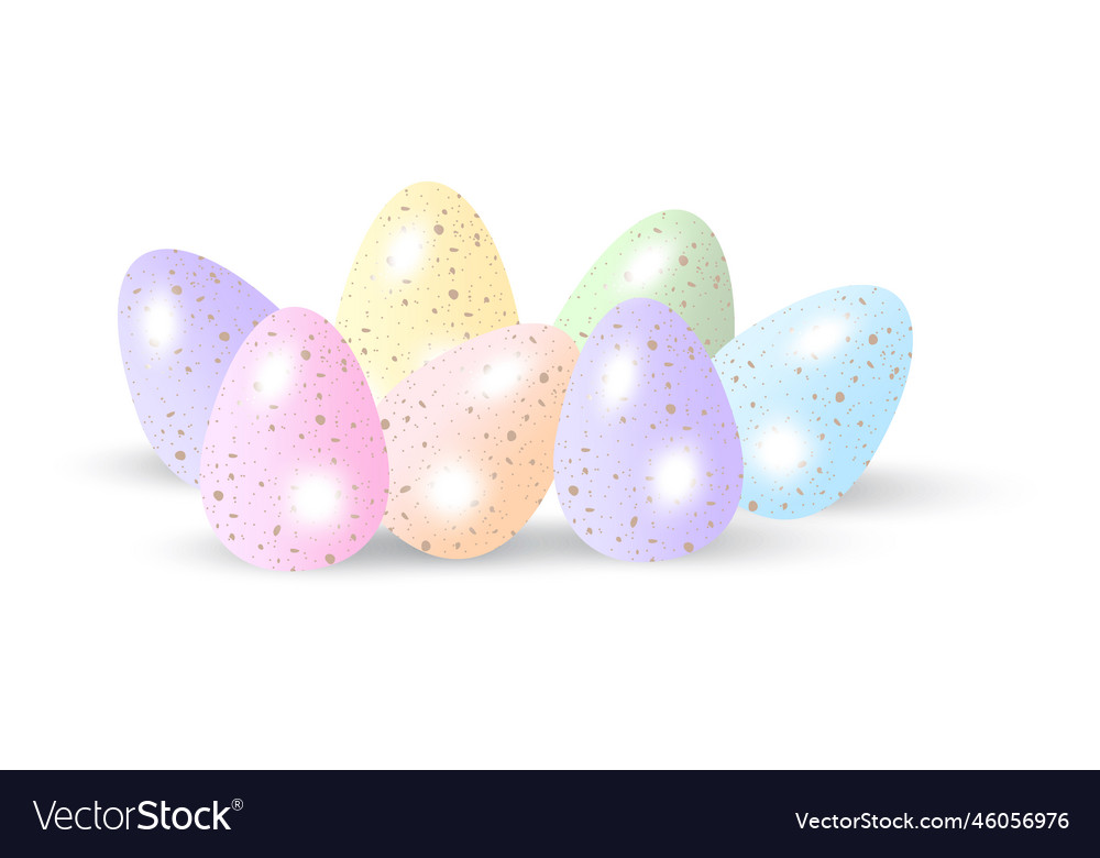 Easter eggs set spring decoration Royalty Free Vector Image