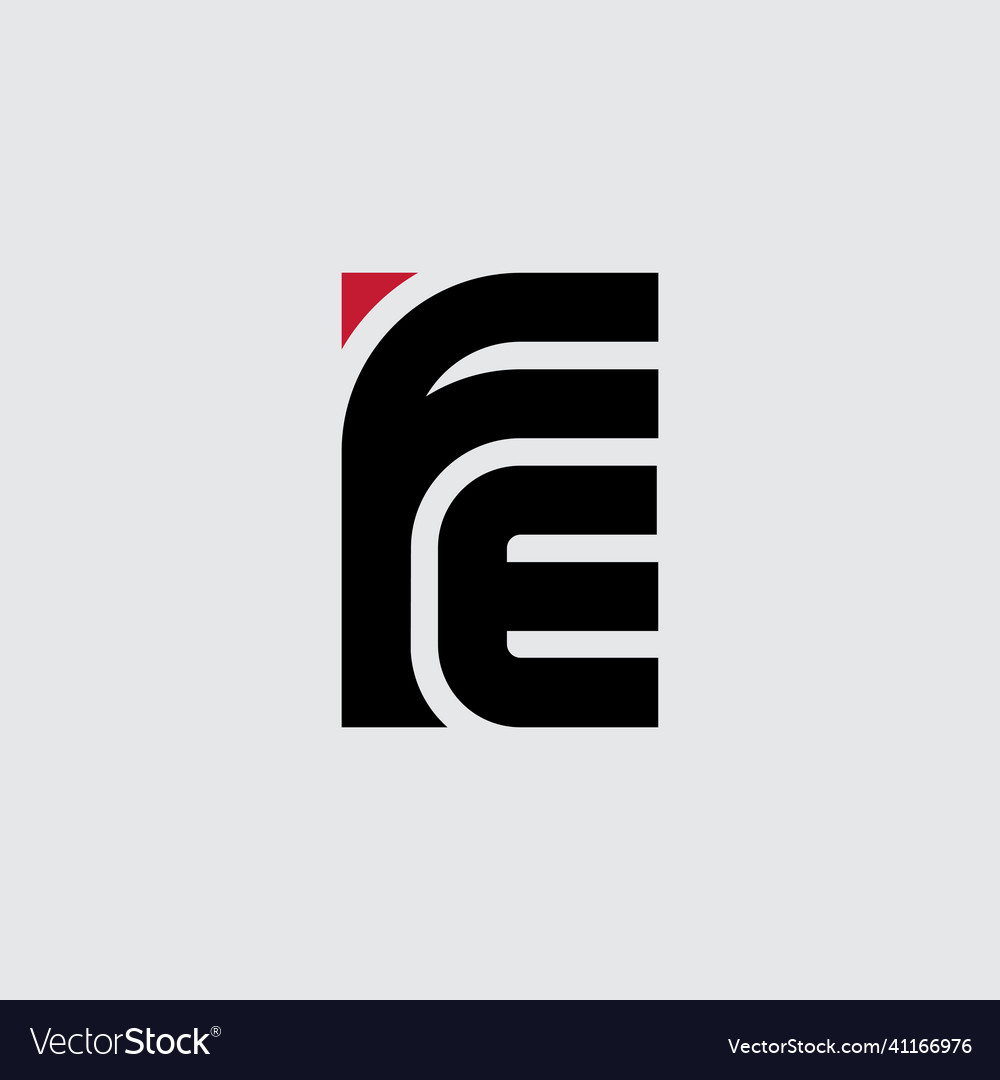 Fe - monogram or logotype ef - design element Vector Image