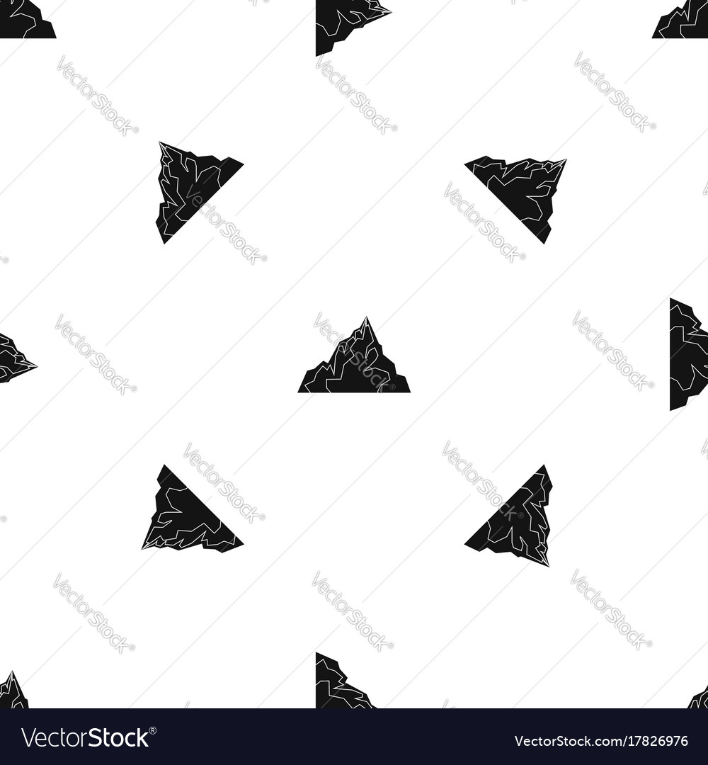 Iceberg pattern seamless black Royalty Free Vector Image