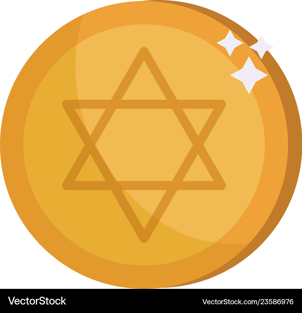 Israel gold coin Royalty Free Vector Image - VectorStock
