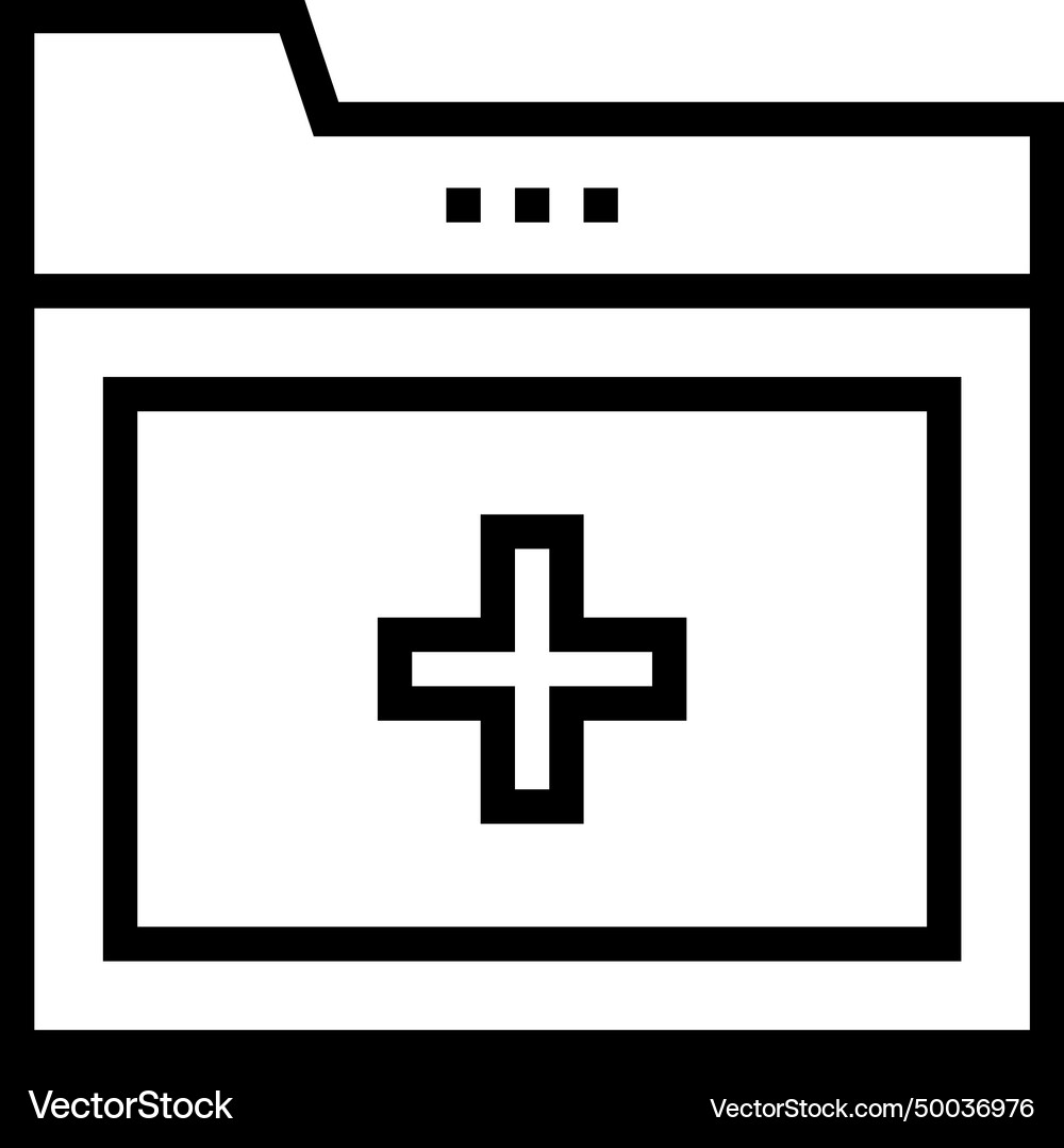 Medical folder icon Royalty Free Vector Image - VectorStock