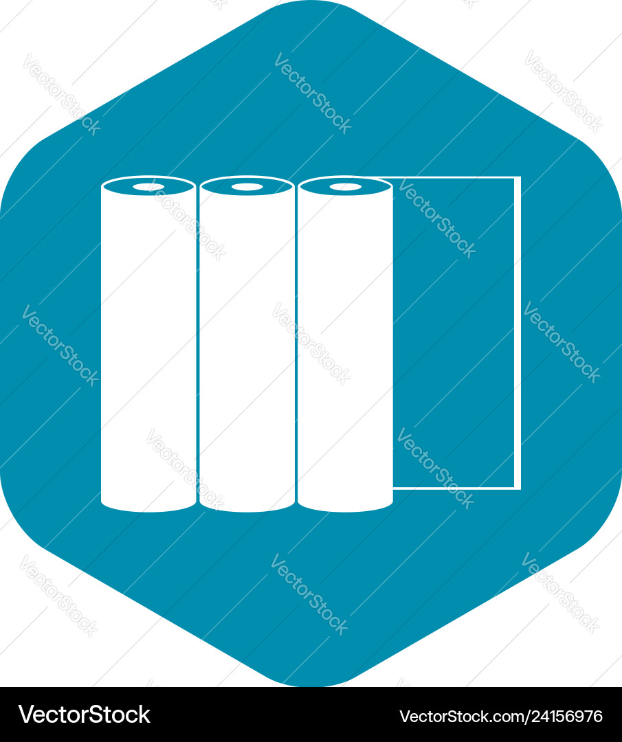Rolls of paper icon simple style Royalty Free Vector Image