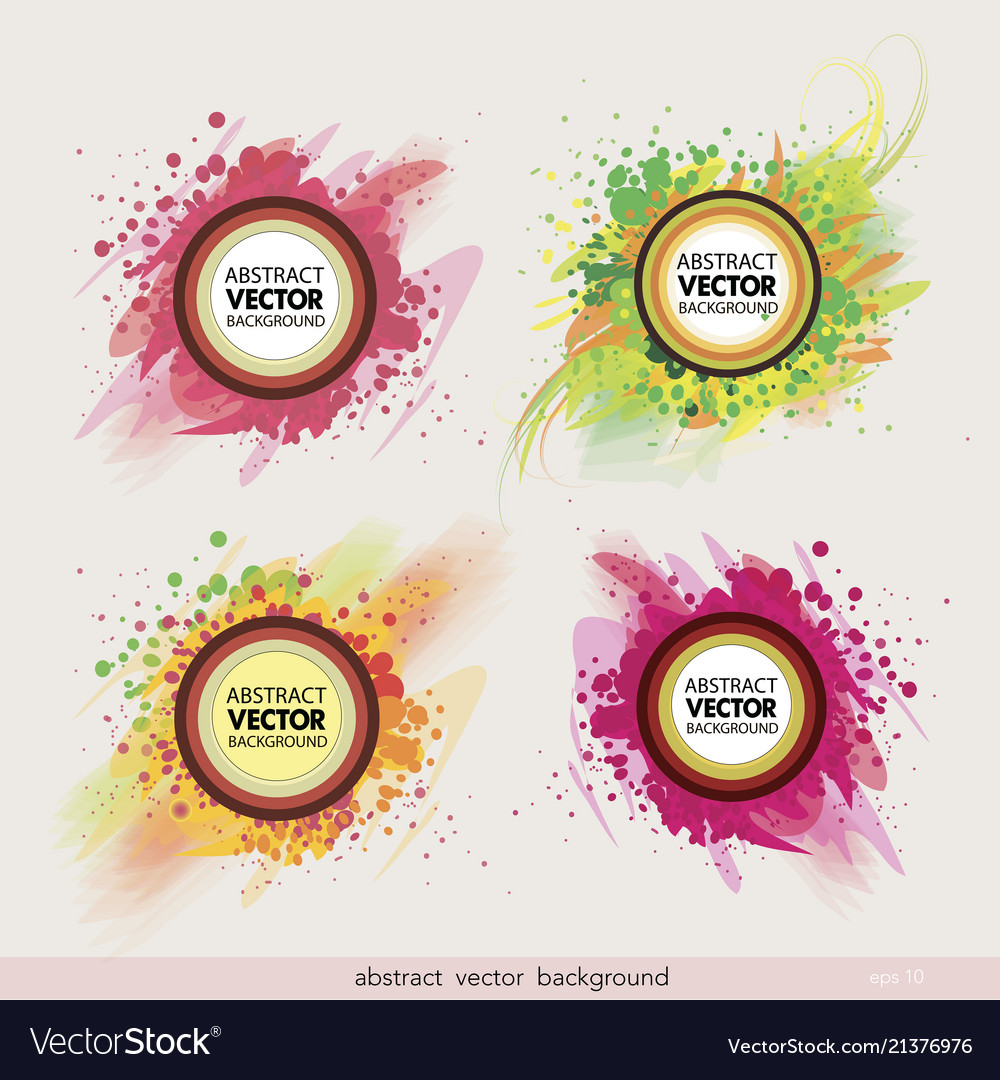 Set abstract label background Royalty Free Vector Image