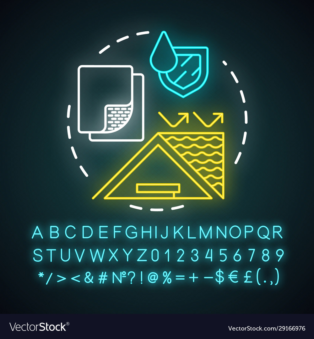 Waterproconstruction neon light concept icon Vector Image Waterproconstruction neon light concept icon Vector Image