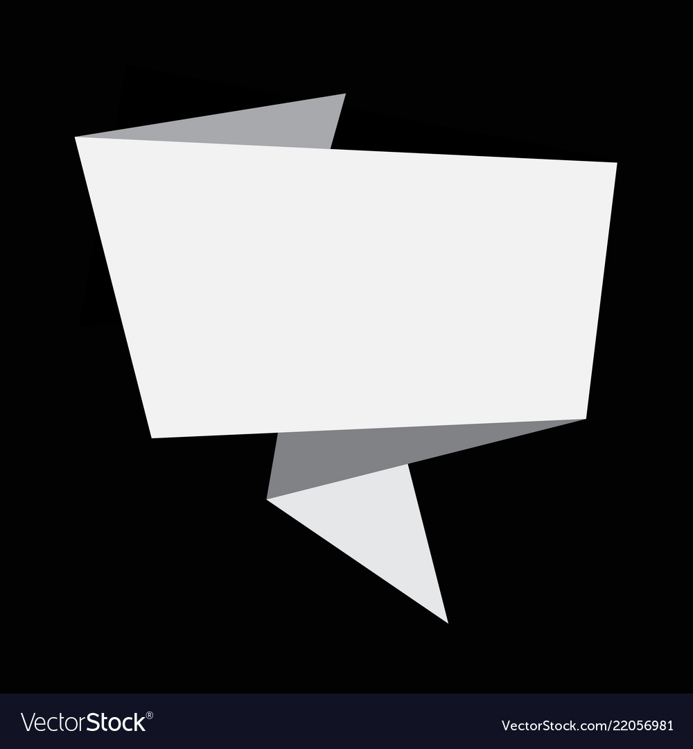 Abstract origami speech bubble icon design Vector Image