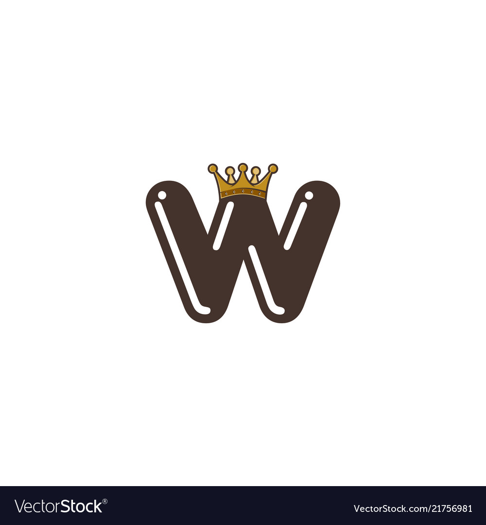 Alphabet letter with crown king queen Royalty Free Vector