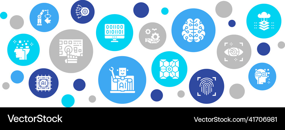 Artificial intelligence flat Royalty Free Vector Image
