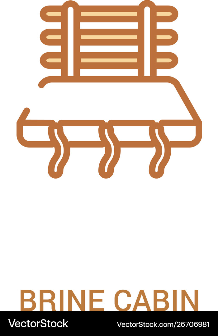 Brine cabin concept 2 colored icon simple line Vector Image